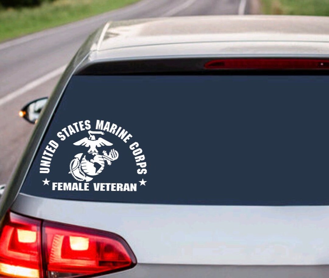 Us MARINE CORPS FEMALE Veteran Decal - Usmc - United States Military ...