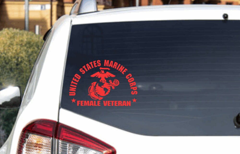 Us MARINE CORPS FEMALE Veteran Decal Usmc United States - Etsy