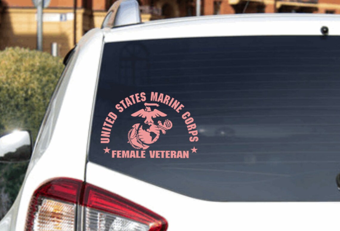 Us MARINE CORPS FEMALE Veteran Decal Usmc United States - Etsy
