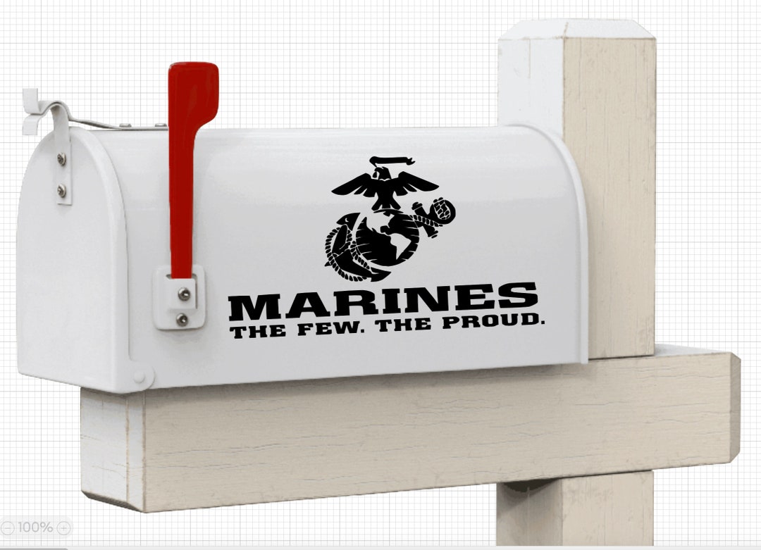 MILITARY MAILBOX COVER - 2 Vinyl Decals - United States Marine Corps ...