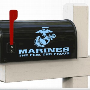 MILITARY MAILBOX COVER - 2 Vinyl Decals - United States Marine Corps ...