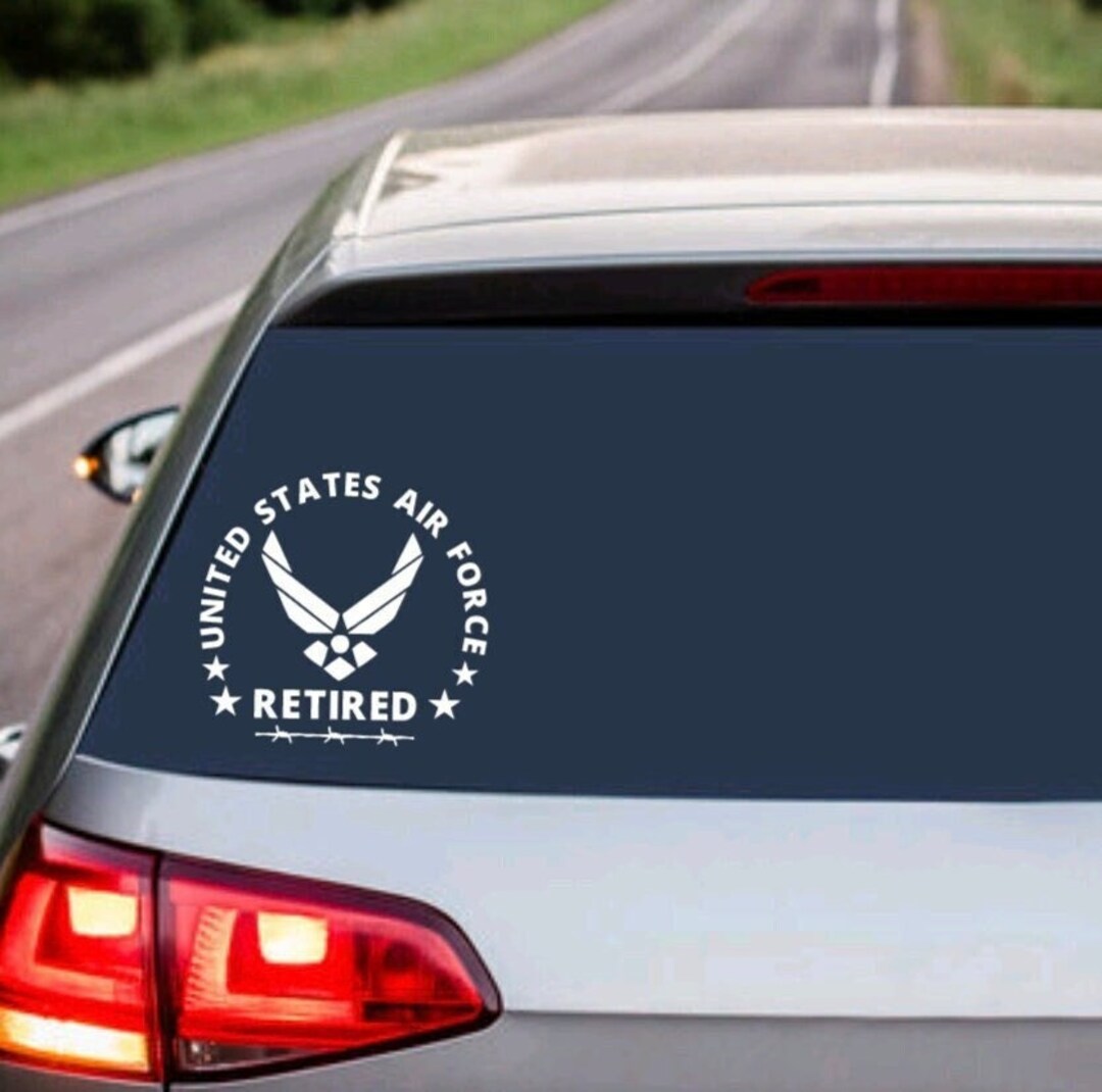 US AIR FORCE Retired Decal - United States Military Airman Armed Forces ...