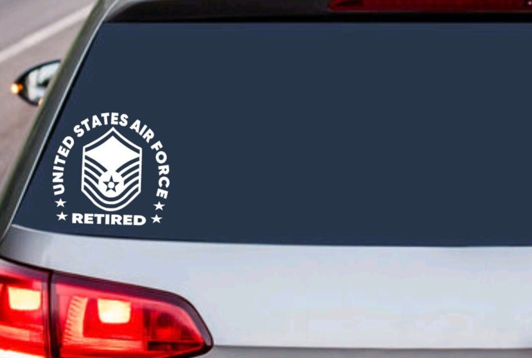 US AIR FORCE Master Sergeant Retired Decal United States Military ...