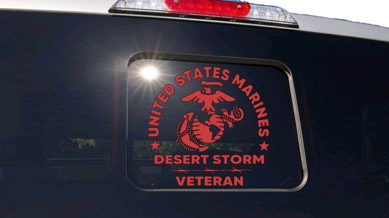 MARINE CORPS Desert Storm Veteran Truck Slide Window Decal - Etsy