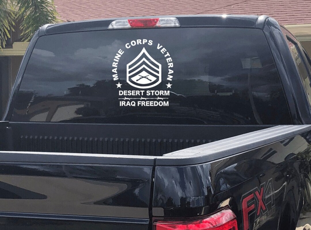 MARINE CORPS Staff Sergeant Decal Desert Storm & Iraq - Etsy