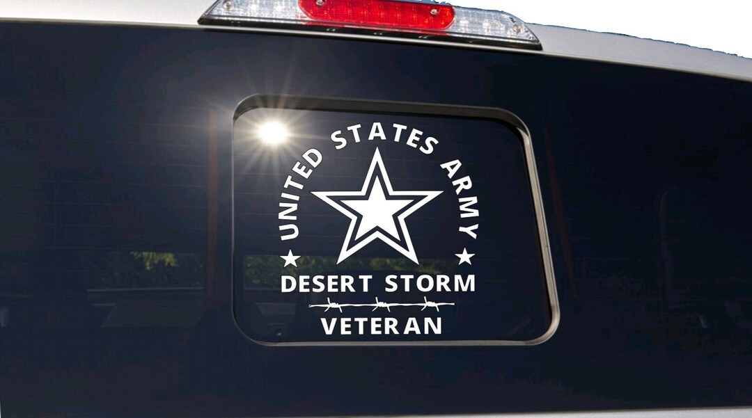 US ARMY Desert Storm Veteran - Truck Slide Window Decal - USA United ...