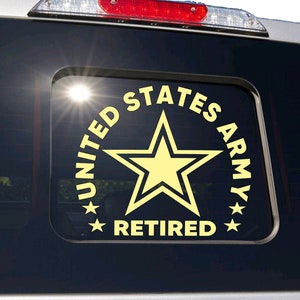 US ARMY Retired - Truck Slide Window Decal - USA United States Veteran ...