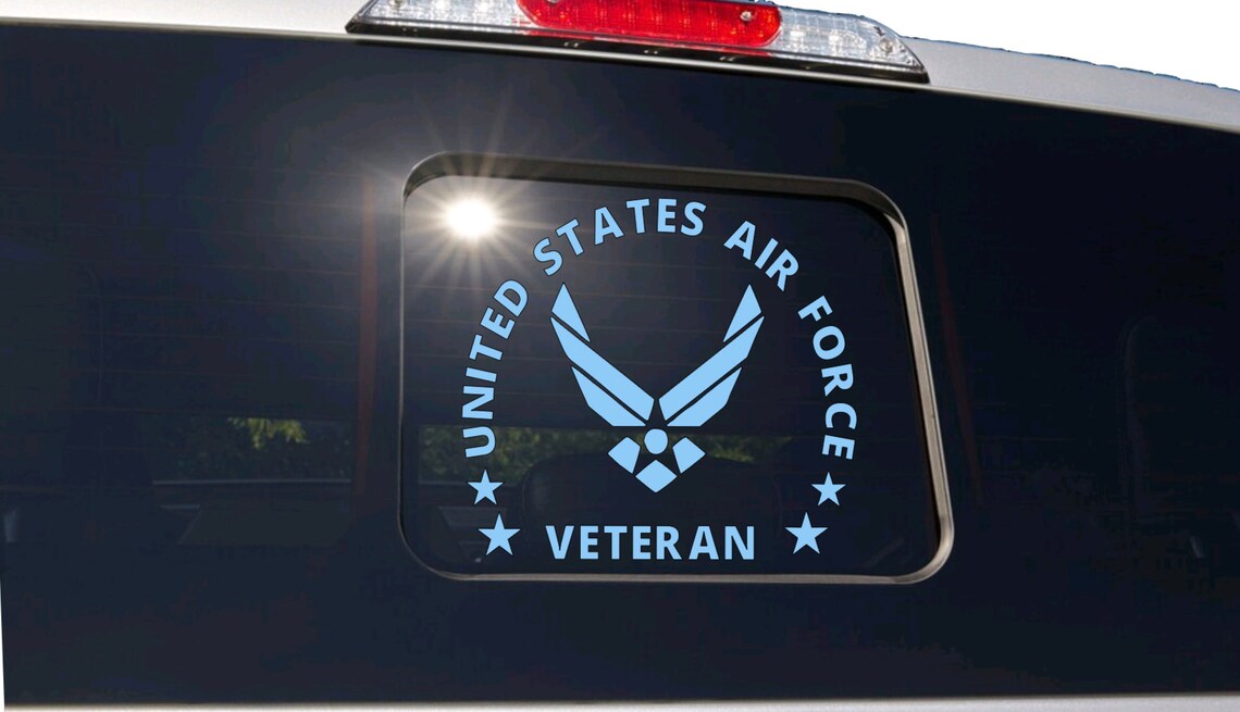 AIR FORCE Veteran Truck Slide Window Decal USAF United - Etsy