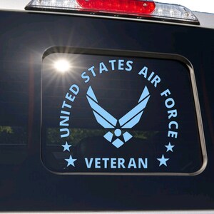 AIR FORCE Veteran Truck Slide Window Decal USAF United - Etsy
