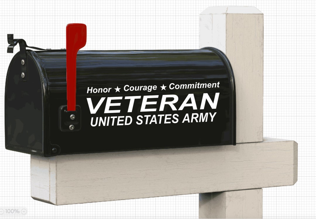 MAILBOX COVER - VETERAN - United States Army - Set of 2 Decals - Usa ...