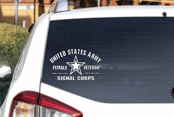 Us Army Signal Corps Female Veteran Decal United States Etsy