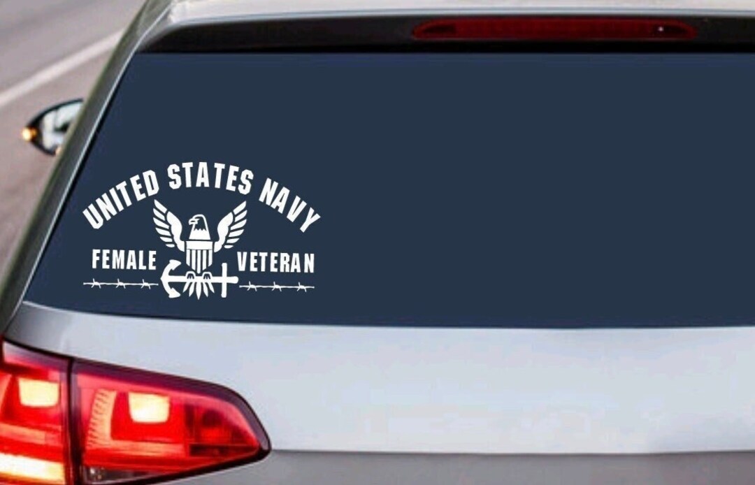 US NAVY FEMALE Veteran Decal Usn United States Military - Etsy