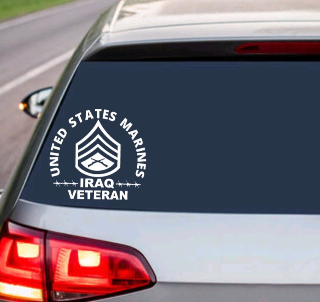 MARINE CORPS Decal Iraq Veteran Staff Sergeant USMC Military Forces ...