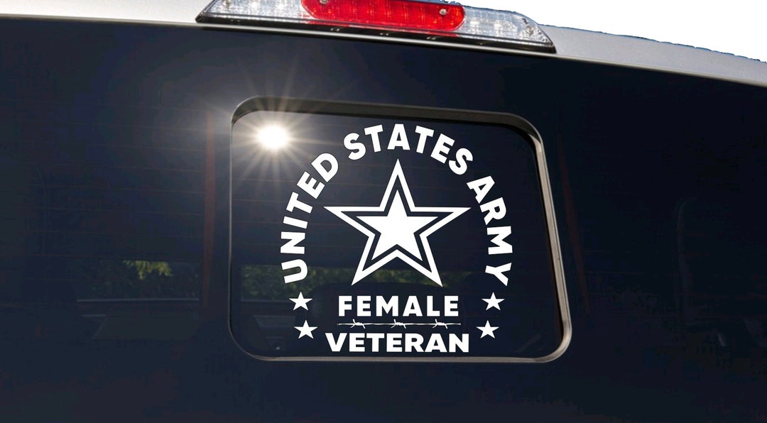 US ARMY Female Veteran - Truck Slide Window Decal - USA United States ...