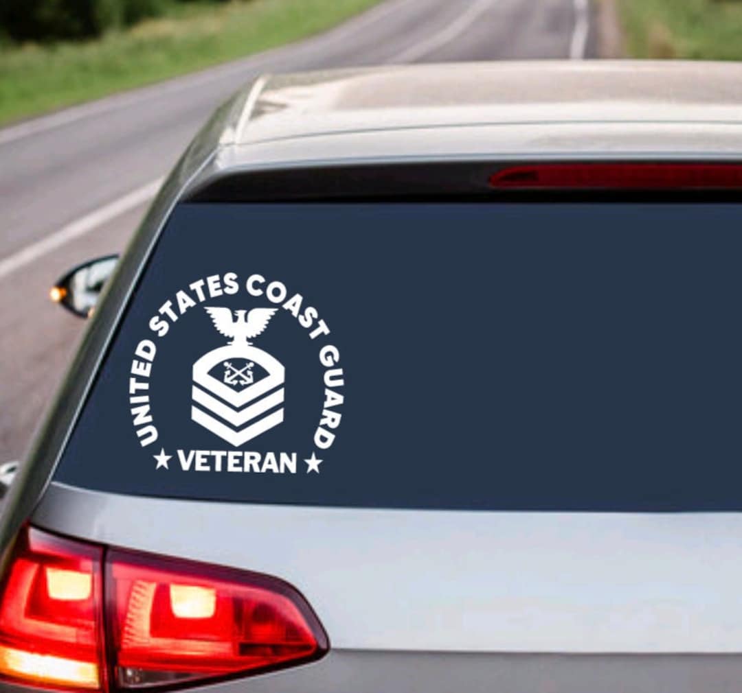 US COAST GUARD Veteran Decal Uscg Logo - Coastal Coast Guardsman ...