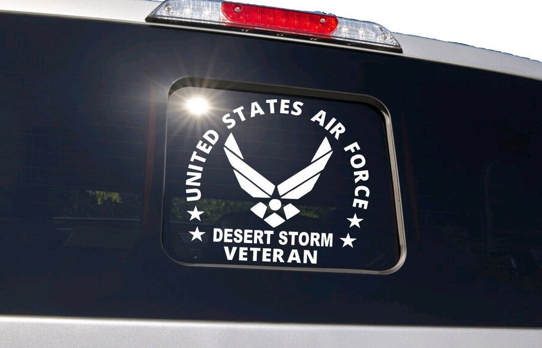 AIR FORCE Desert Storm Veteran - Truck Slide Window Decal USAF United ...