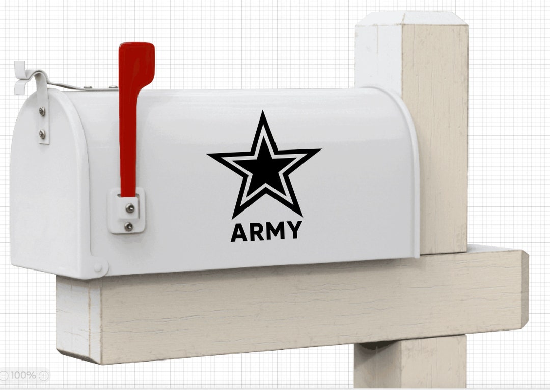 MAILBOX COVER - LOGO United States Army - Set of 2 Decals - Usa Armed ...