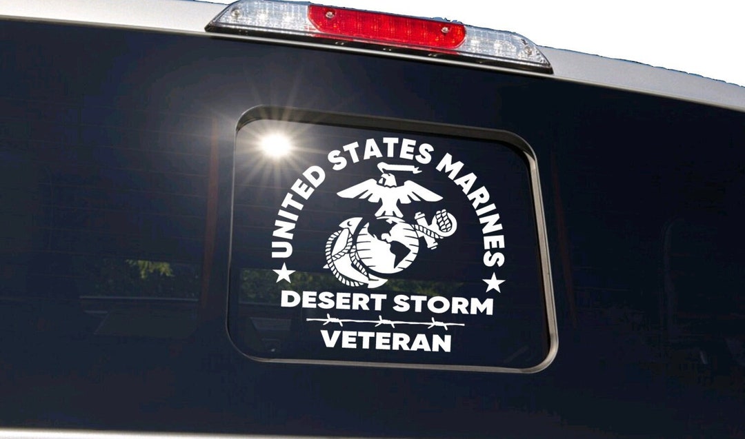 MARINE CORPS Desert Storm Veteran Truck Slide Window Decal - USMC ...