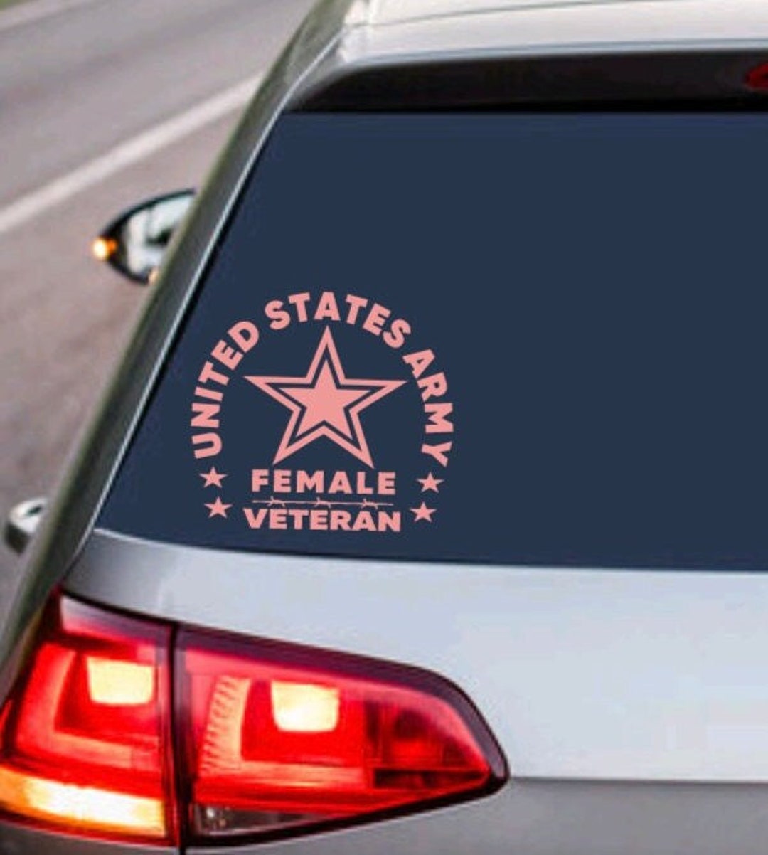 US ARMY FEMALE Veteran Decal - Usa - United States Military Armed ...