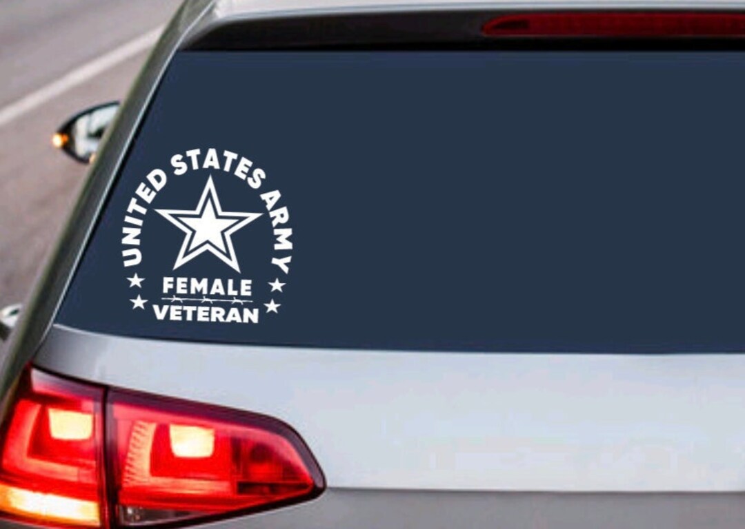 US ARMY FEMALE Veteran Decal - Usa - United States Military Armed ...