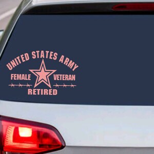 US ARMY FEMALE Veteran Decal - Usa - United States Military Armed ...