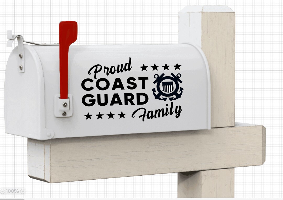 MAILBOX COVER Coast Guard Proud Family - 2 Vinyl Decals - USCG Military ...