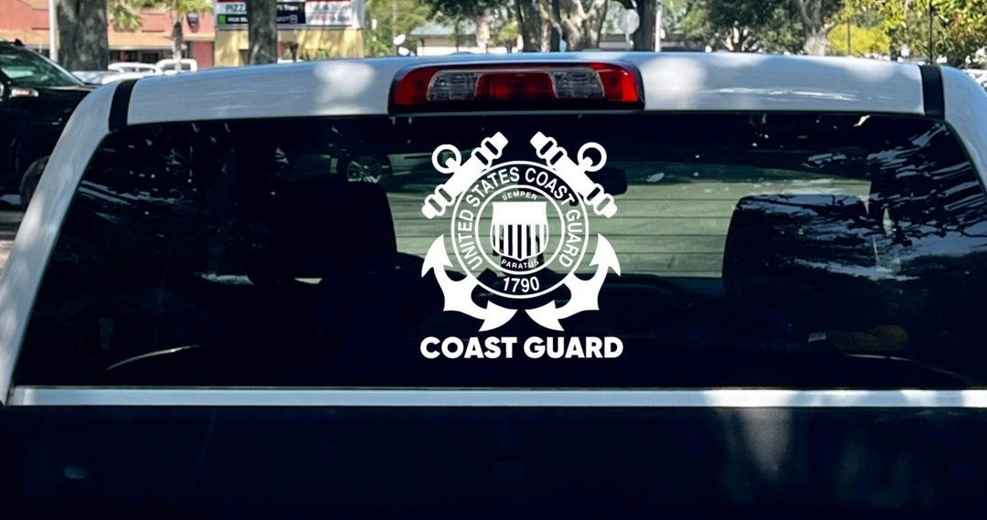 COAST GUARD Truck Decal - Veteran Logo Car Truck Suv Window Sticker ...