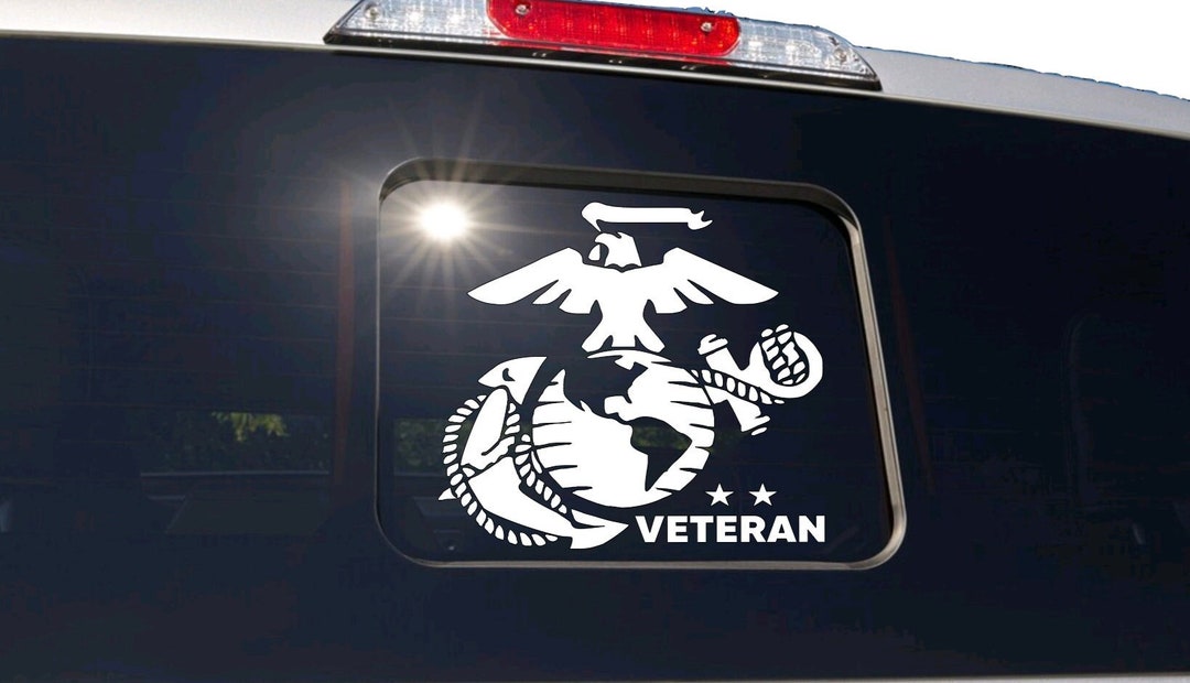 MARINE CORPS Veteran Truck Slide Window Decal - USMC "semper Fi" United ...