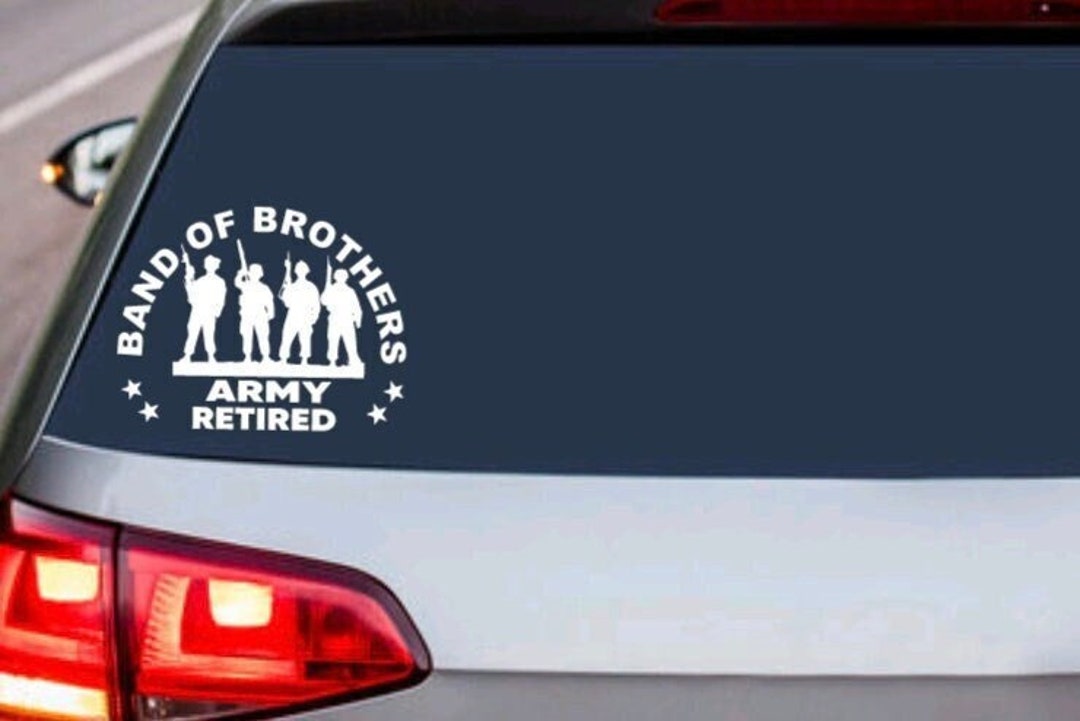 US ARMY Band of Brothers Retired Decal - Car Truck Suv Window Sticker ...
