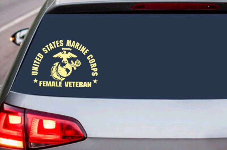 Us MARINE CORPS FEMALE Veteran Decal - Usmc - United States Military ...