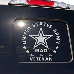 US ARMY Iraq Veteran - Truck Slide Window Decal - USA United States ...