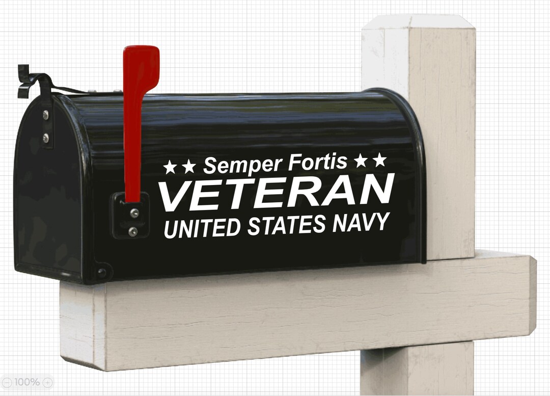 MILITARY MAILBOX COVER 2 Vinyl Decals United States Navy - Etsy