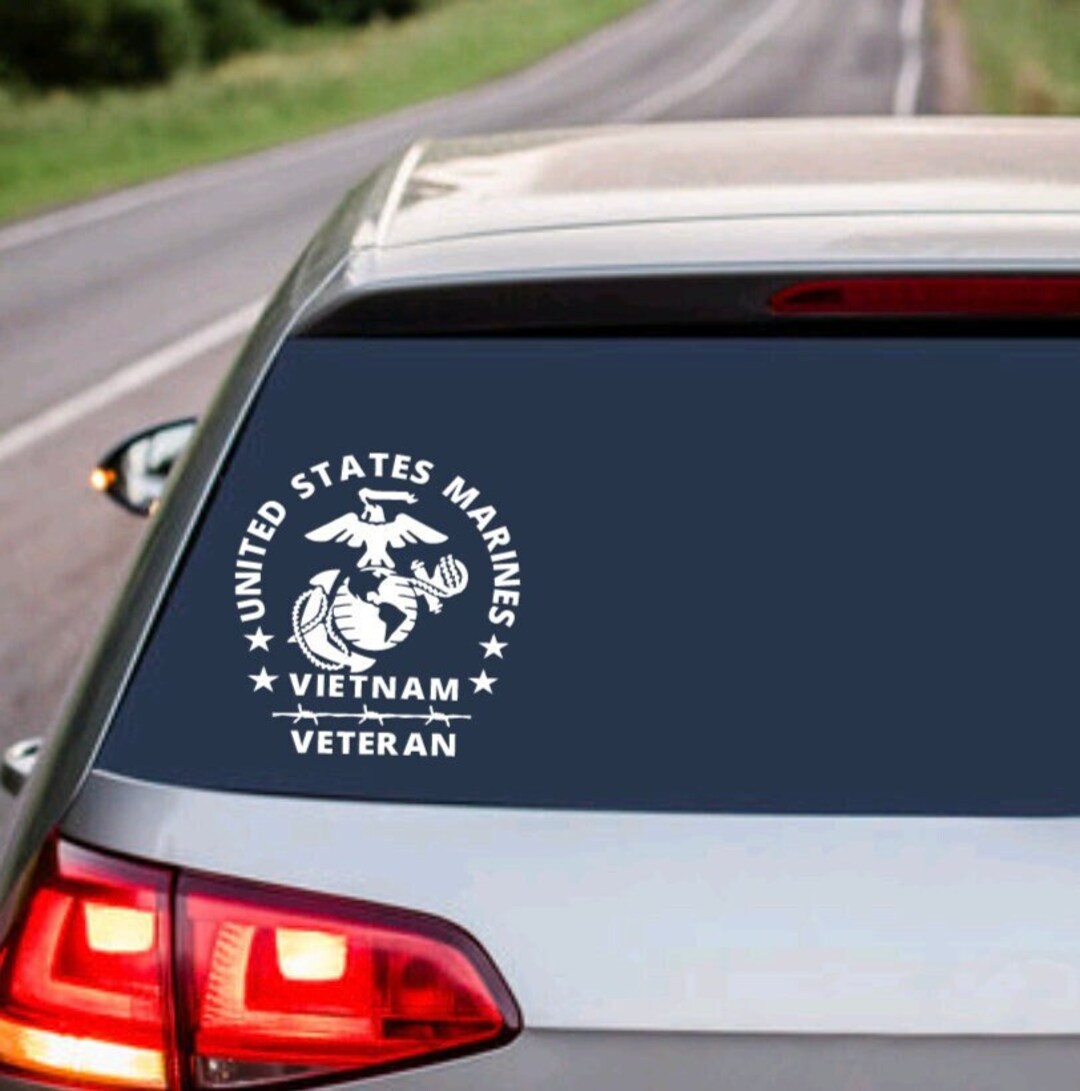 MARINE CORPS VIETNAM Veteran Decal - Usmc - United States Military ...