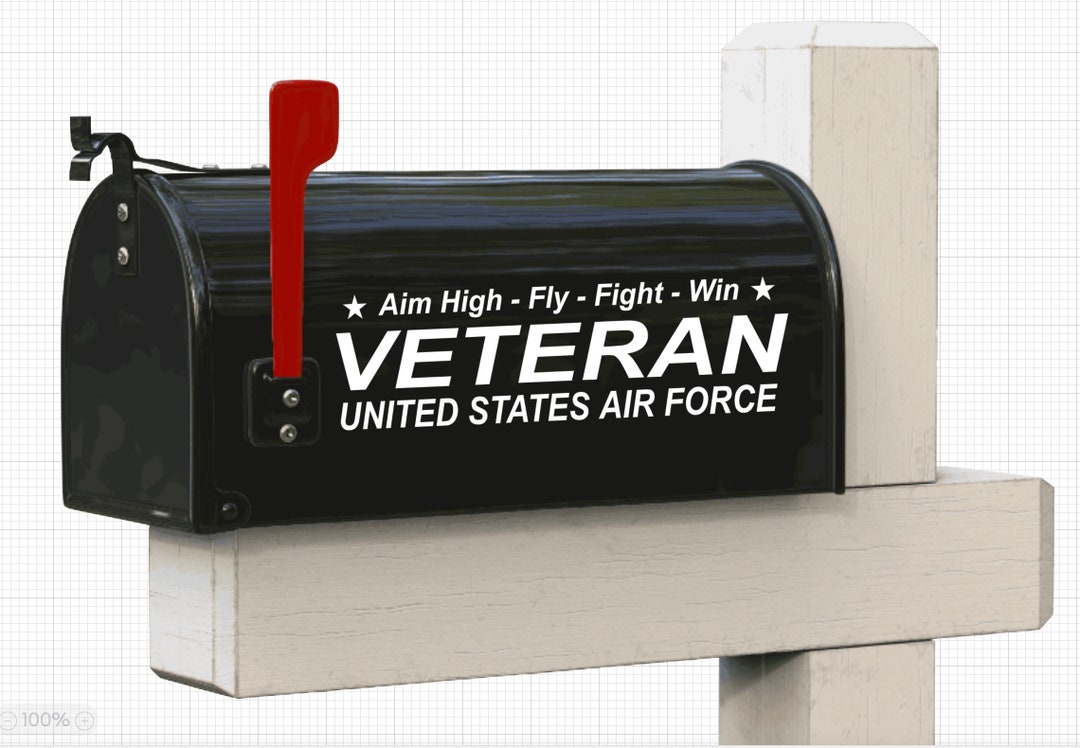 MAILBOX COVER Air Force Veteran - Set of 2 Vinyl Decals United States ...