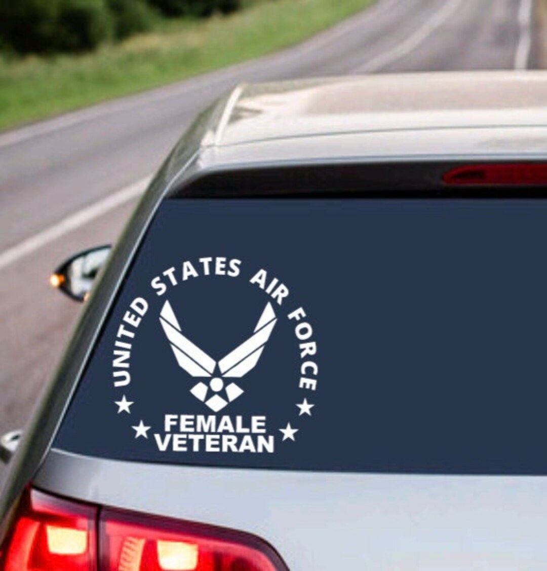 AIR FORCE FEMALE Veteran Decal United States Military Airman Armed ...