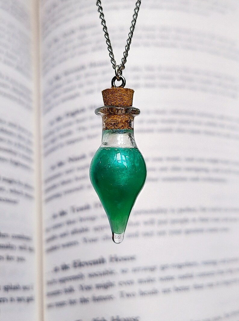 Potion Bottle Necklace, Magic Elixir Jewellery, Mini Spell Jar, Fantasy ...