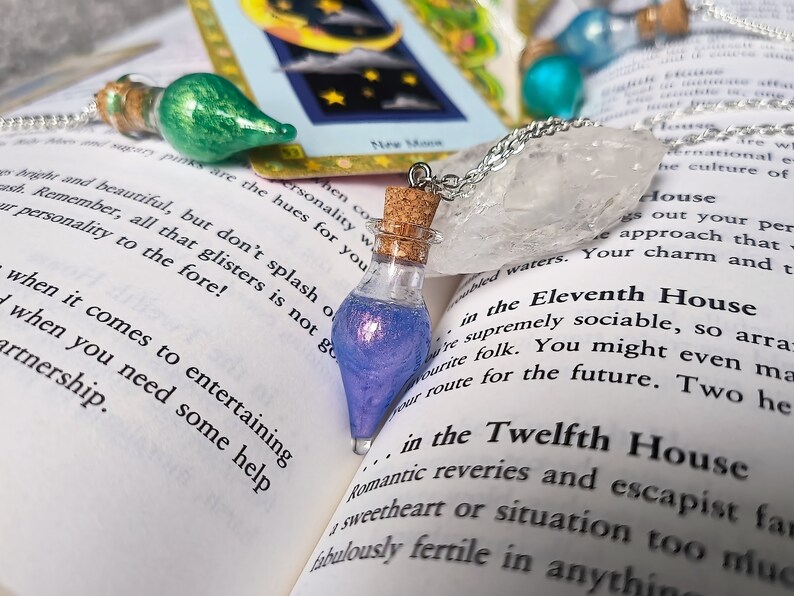 Potion Bottle Necklace, Magic Elixir Jewellery, Mini Spell Jar, Fantasy ...