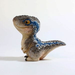 Blue Baby Raptor Resin Sculpture 2,95" (7,5cm) - Etsy