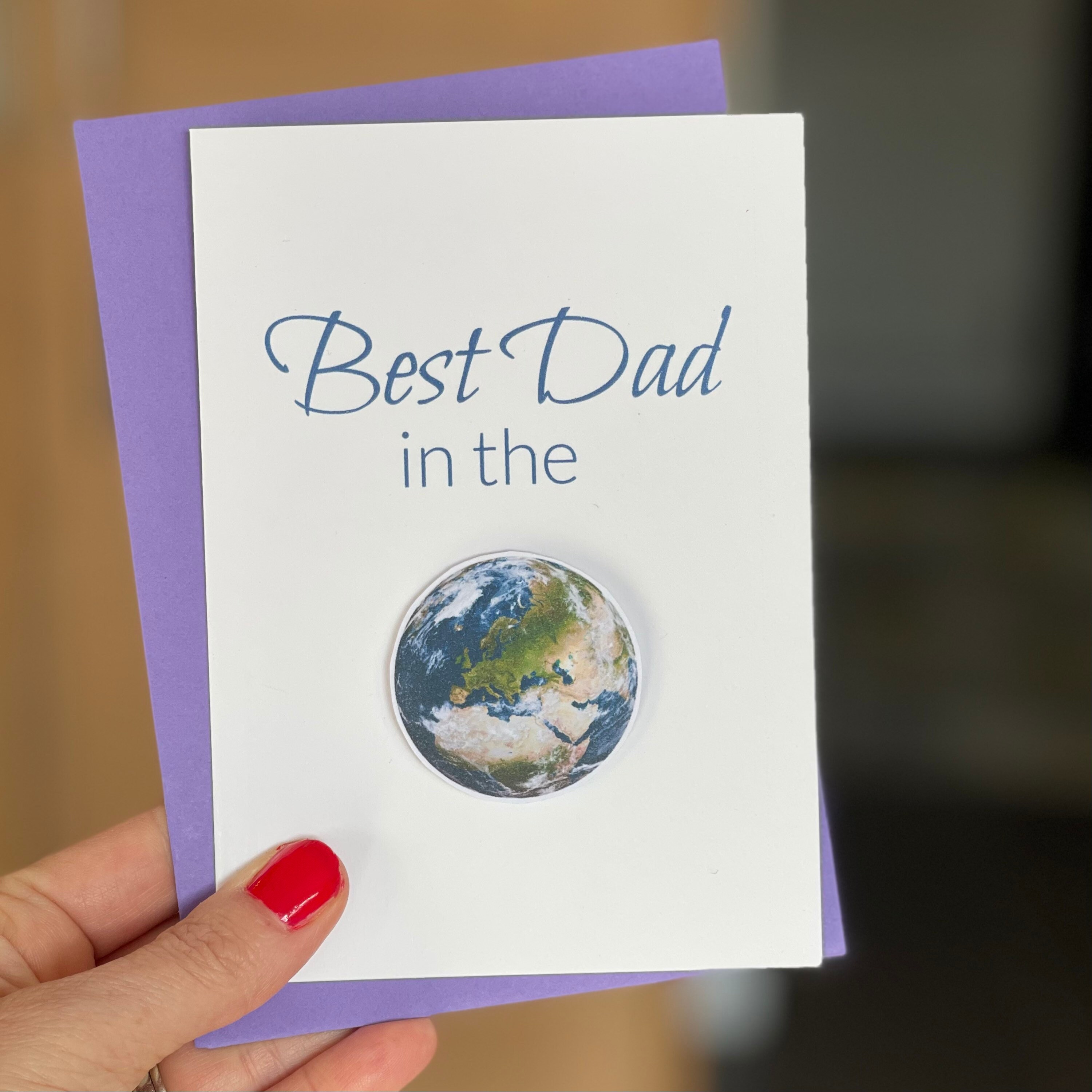 Best Dad in the World Handmade Card Father's Day Card A6 - Etsy
