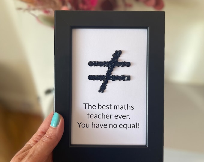 You Have No Equal, Personalised Teacher Thank You Gift, Framed ...