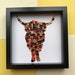 Highland Cow Button Artwork Rustic Scottish Cow Wall Art - Etsy