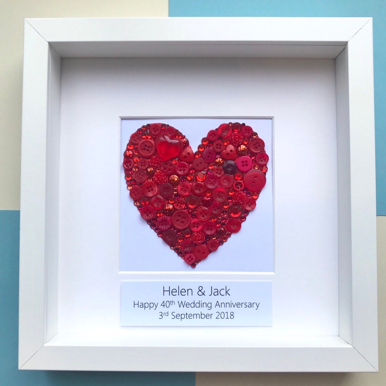 Personalised 40th Anniversary Gift Ruby Wedding Anniversary - Etsy