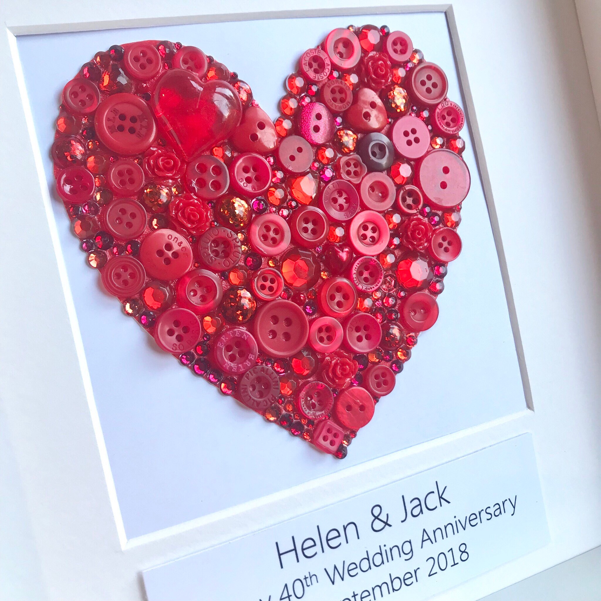 Personalised 40th Anniversary Gift Ruby Wedding Anniversary - Etsy