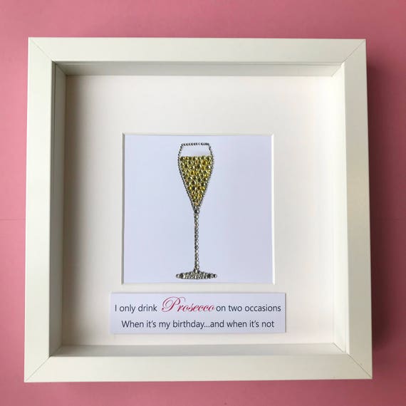 Sparkly Prosecco Glass Picture - Etsy