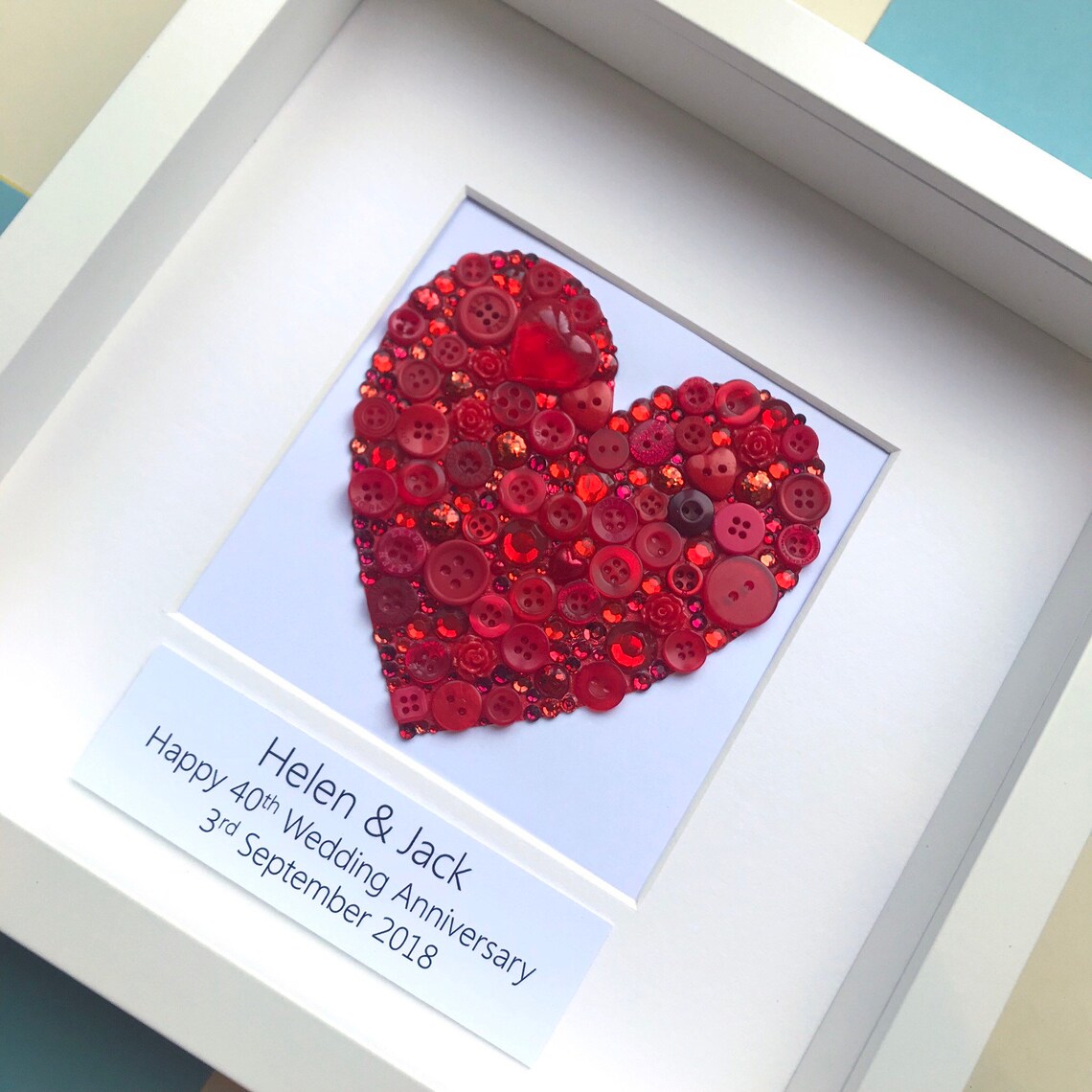 Personalised 40th Anniversary Gift Ruby Wedding Anniversary - Etsy