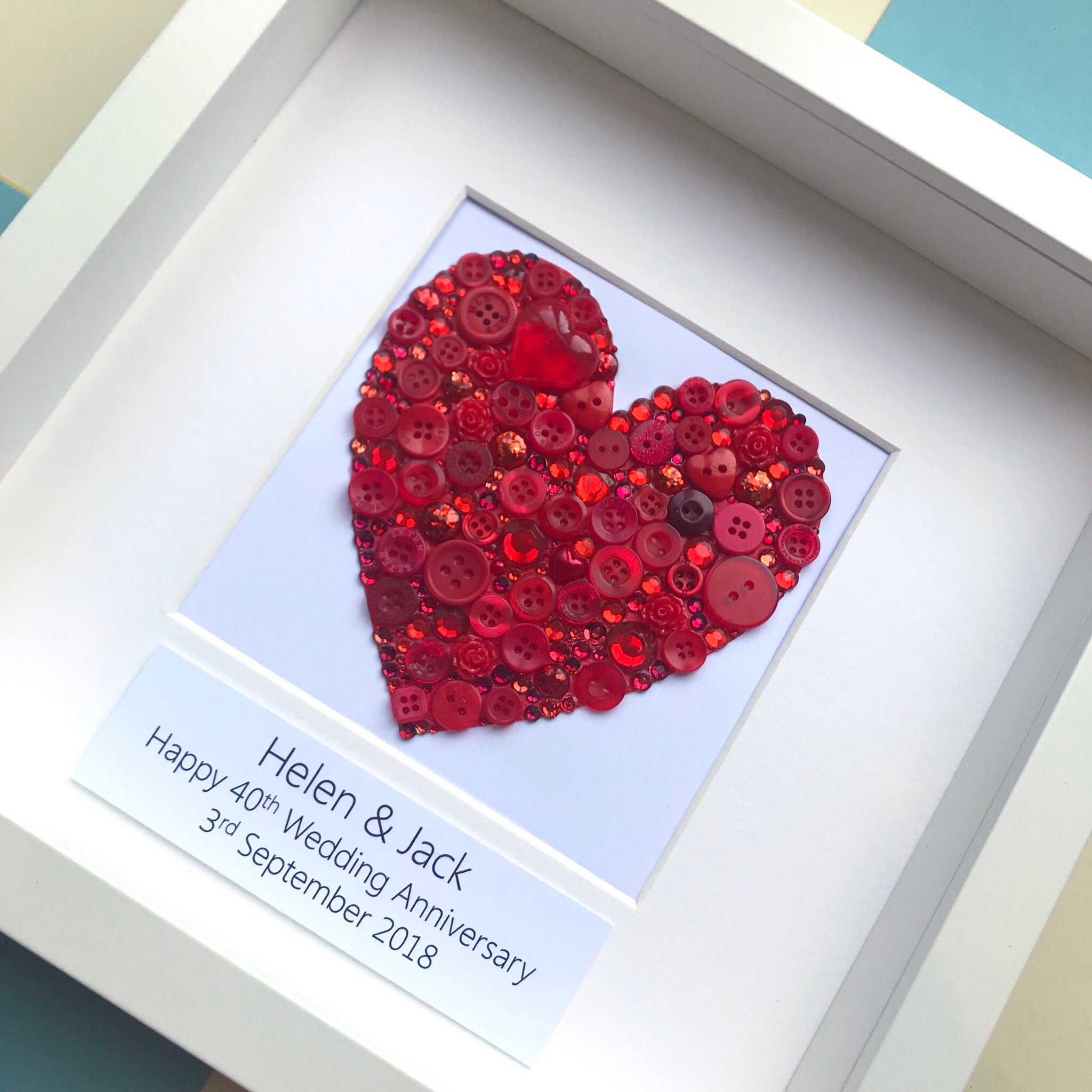 Personalised 40th Anniversary Gift Ruby Wedding Anniversary - Etsy