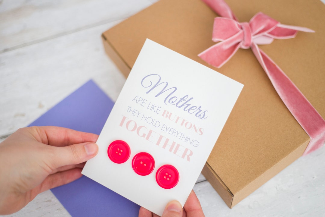 Mother's Day Card, Mothers Are Like Buttons Card, Buttons Card for Mum ...