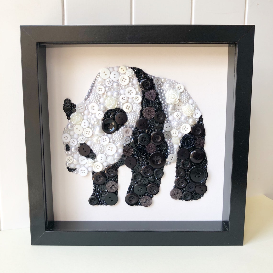 Giant Panda Framed Button Art Panda Wall Art Wildlife Gift - Etsy