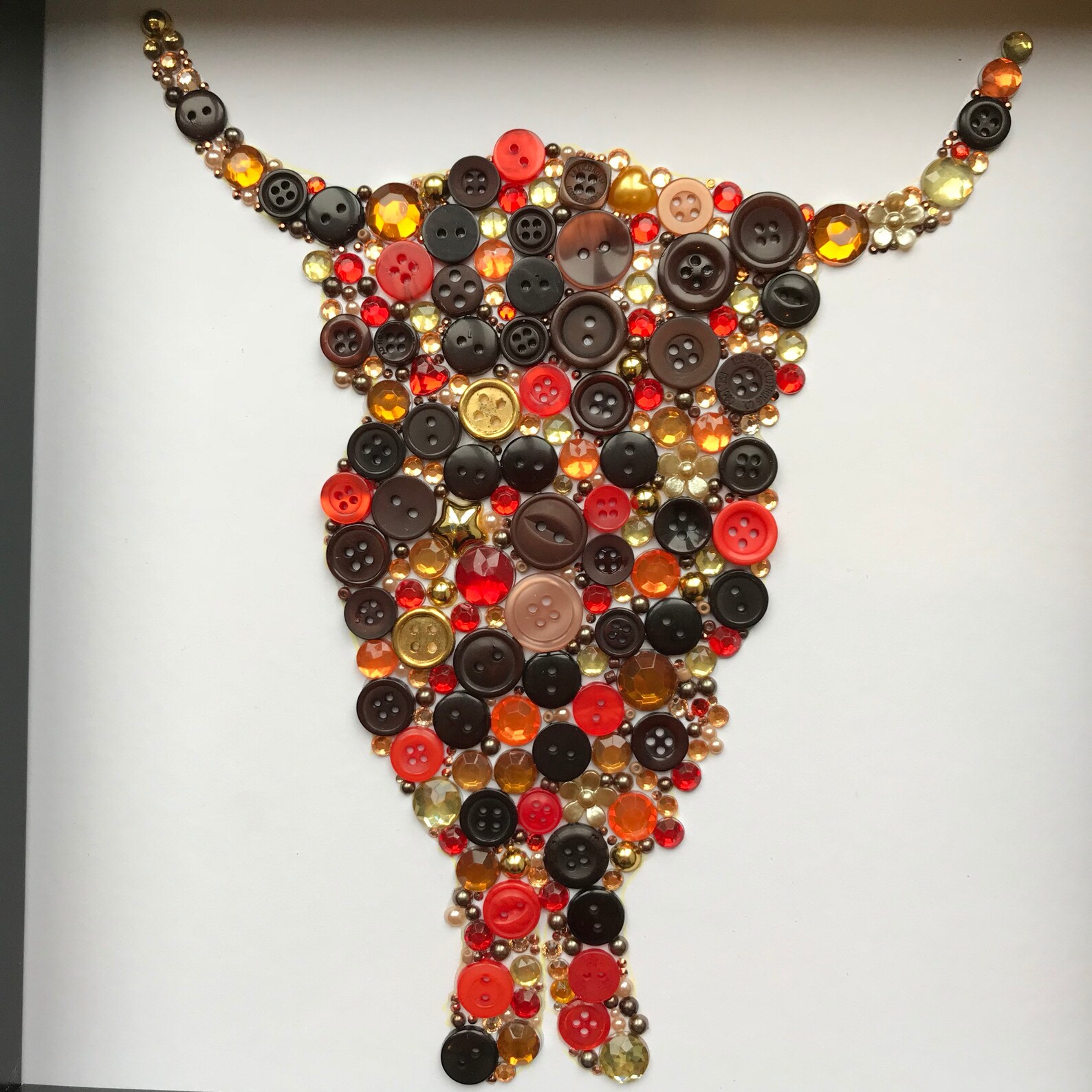 Highland Cow Button Artwork, Rustic Scottish Cow Wall Art, Farmhouse ...