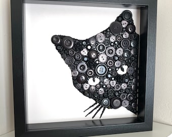 Framed Button Art - Etsy